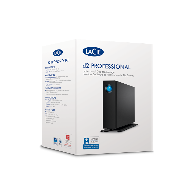 Disque dur LaCie d2 Professional Système de stockage 10TB sur port USB